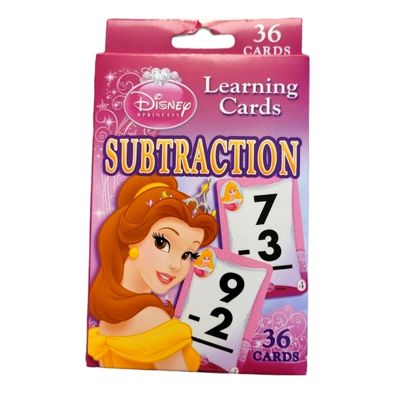 Disney | Other | Disney Princess Learning Subtraction Cards Count 36 ...